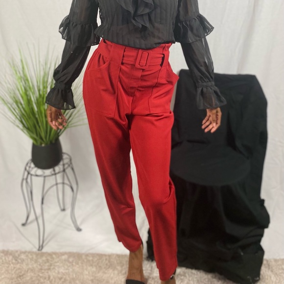 Pants & Jumpsuits | Brick Paperbag Pants | Poshmark
